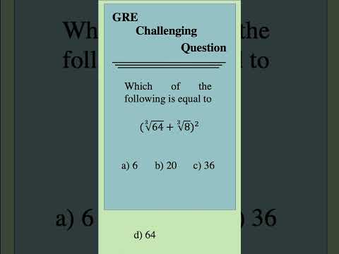 GRE Practice Question 22 #gre #math #precalculus