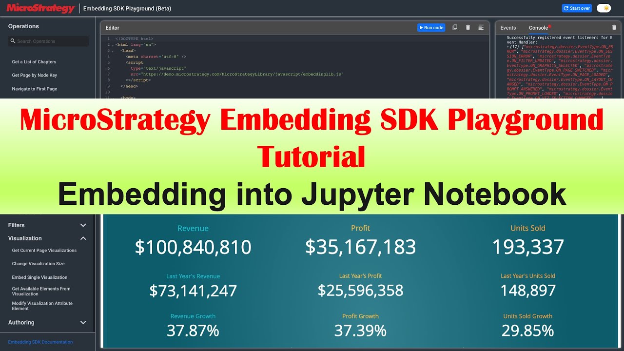 Embedding MicroStrategy Dossier into Jupyter Notebook