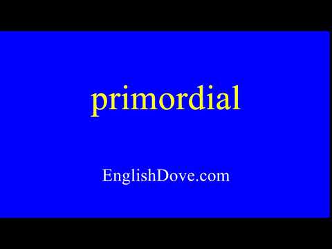 How to pronounce primordial in American English.
