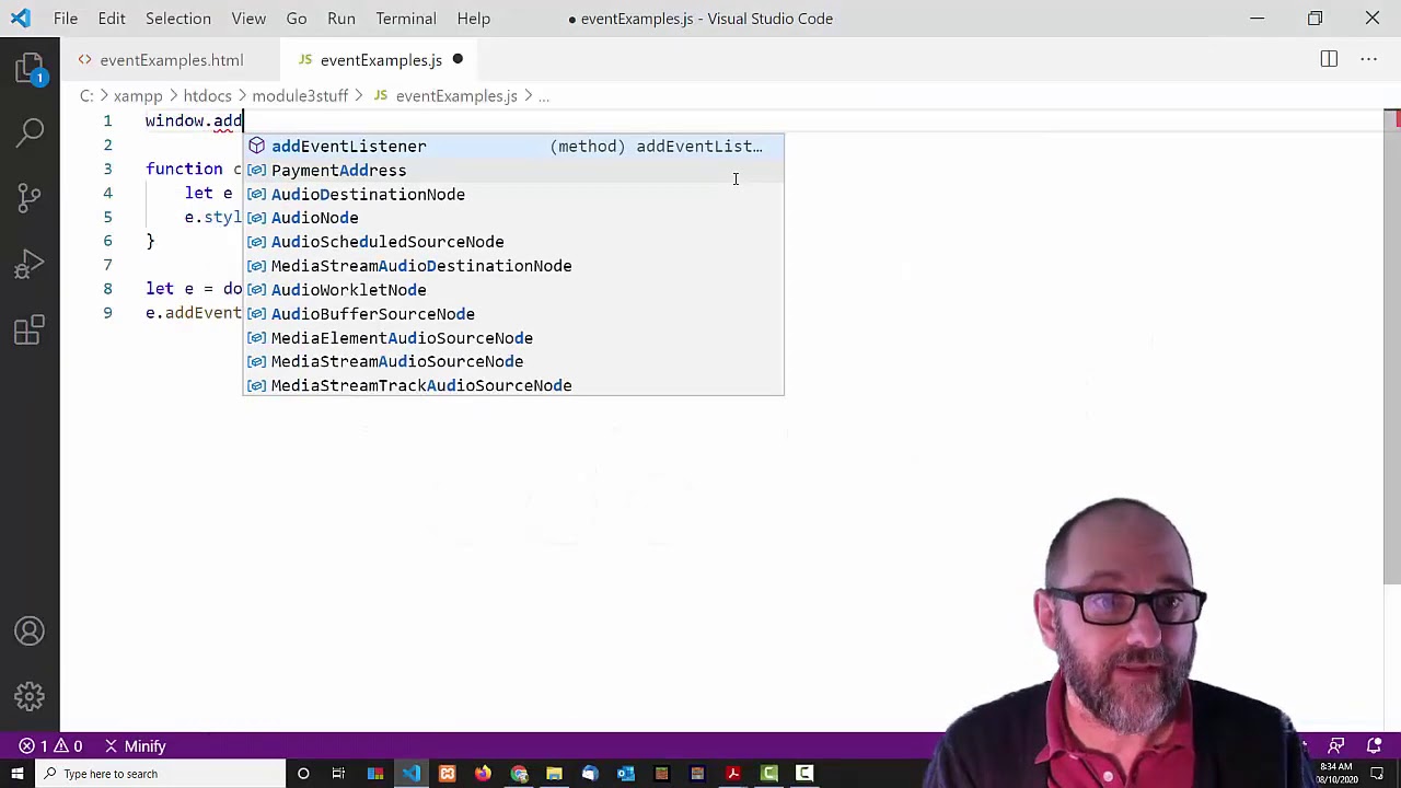 PHP & JavaScript: Module 3, Section 4   Events