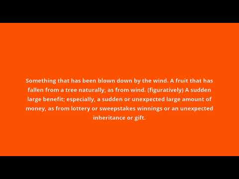 what is the meaning of windfall