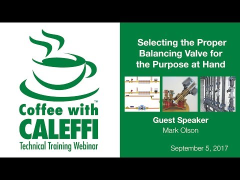 Selecting the Proper Balancing Valve for the Purpose at Hand