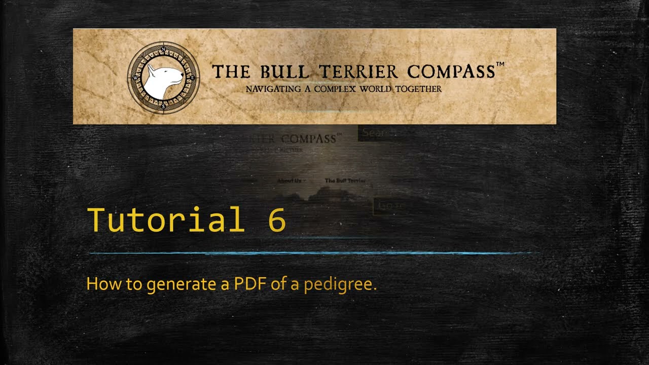 BTCompass Tutorial 6 how to generate a PDF of a pedigree