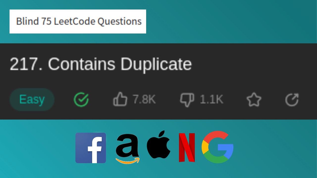 Array : Contains Duplicate | JAVA (LeetCode : 217) | Blind 75 LeetCode Questions