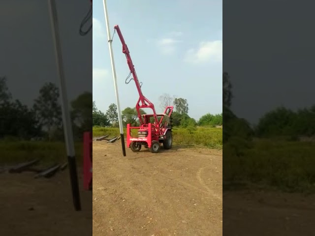 Pole Erection Machines - Pole Erection Machine With Post Hole Digger ...