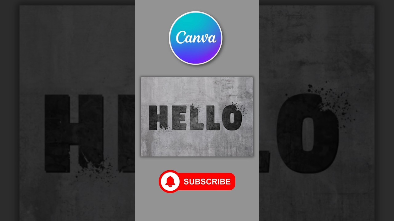 Canva Hacks: Grunge Text Effect in Canva  #canvahacks #babifreitas #canvatutorial