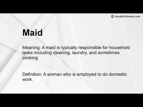 Maid Meaning