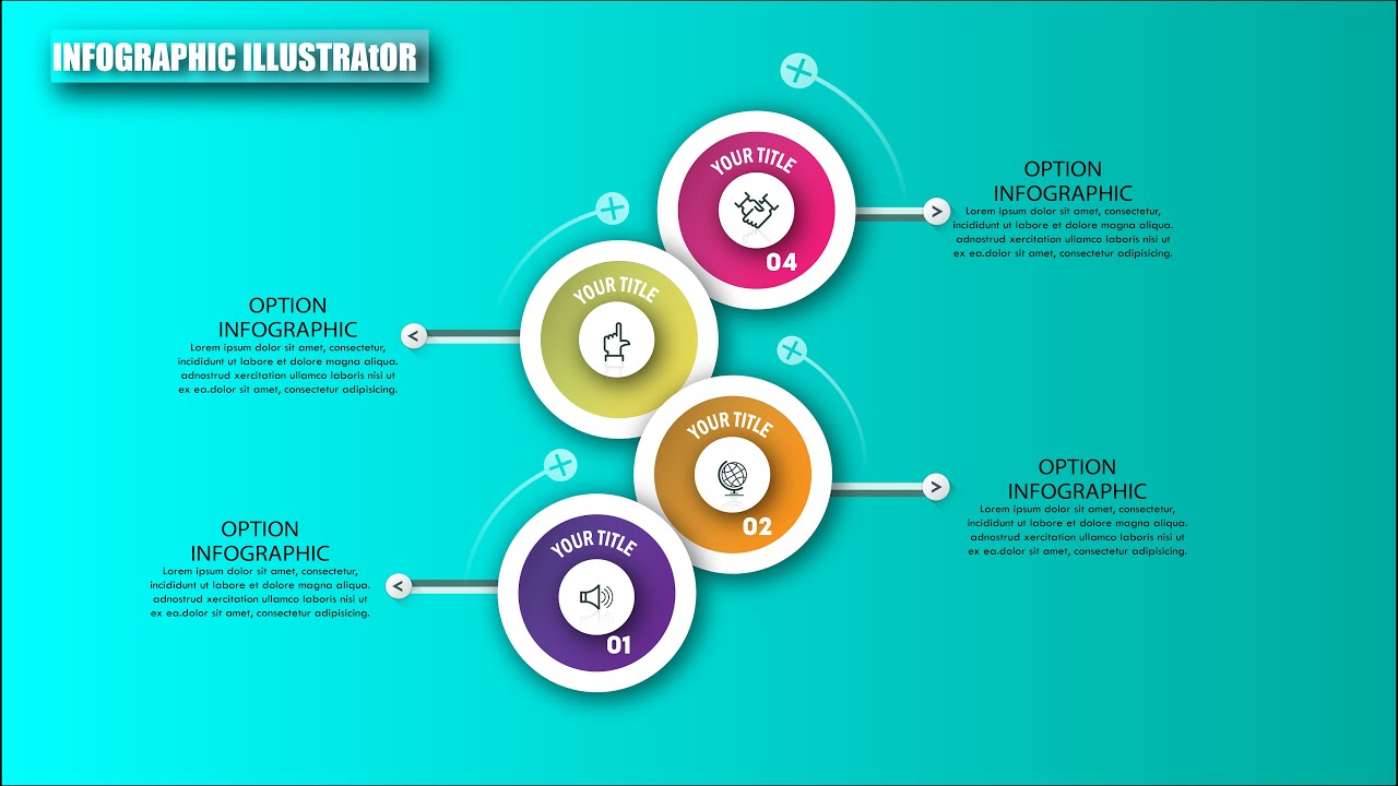 Infographic design tutorial in Adobe Illustrator cc 2021