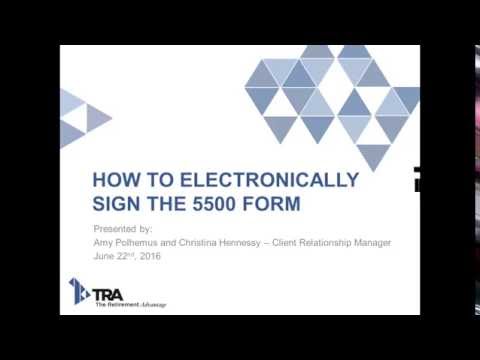 How to Electronically Sign the Form 5500