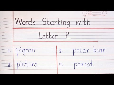Words Starting with Letter P