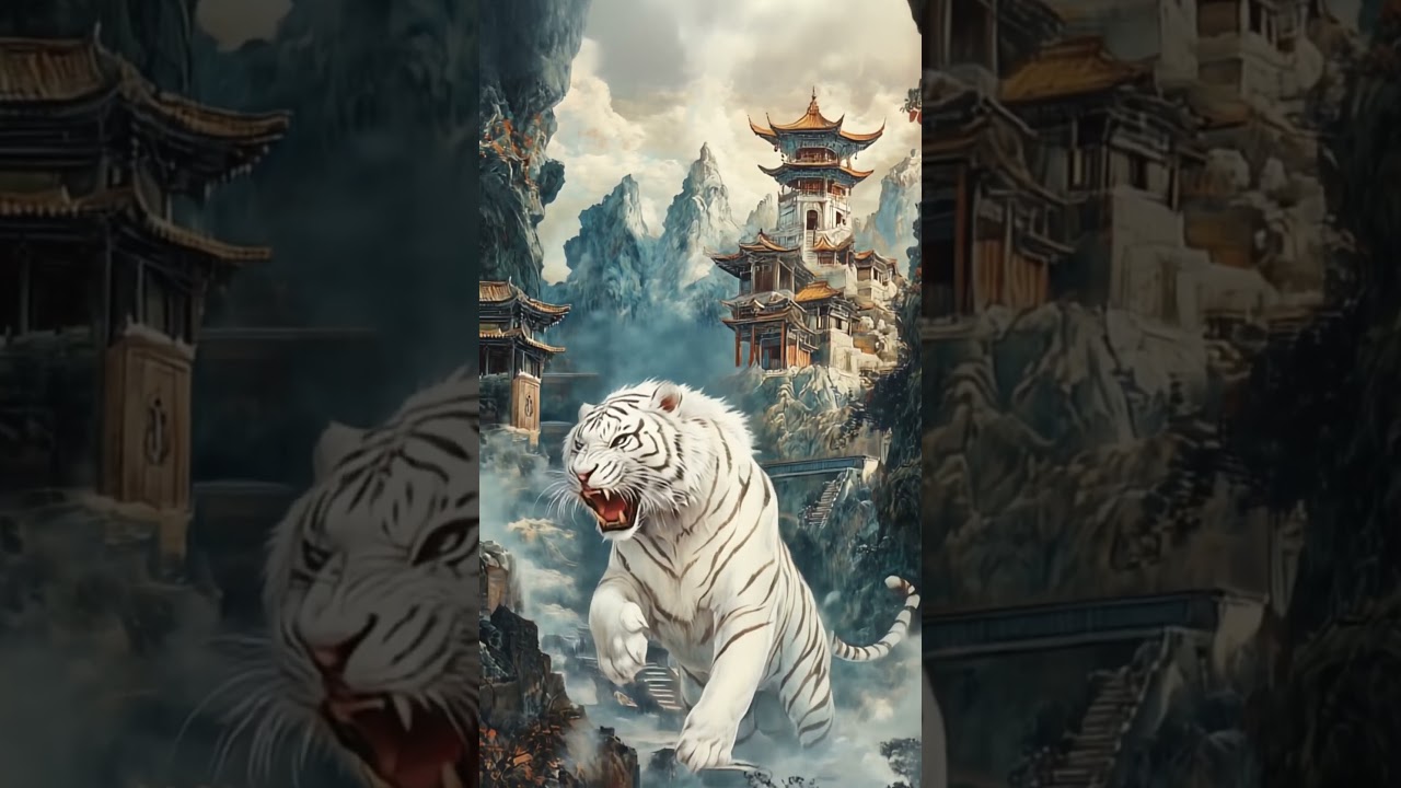 Explore the mystical world of Azure Dragon, White Tiger, Vermilion Bird, and Black Tortoise.#aiart