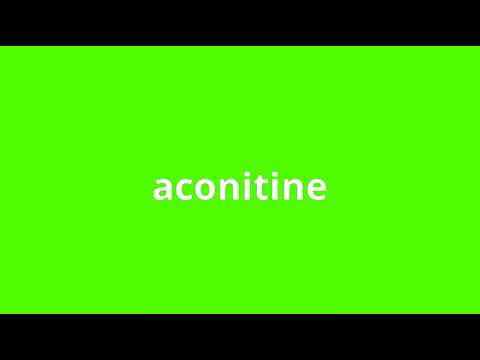 what is the meaning of aconitine