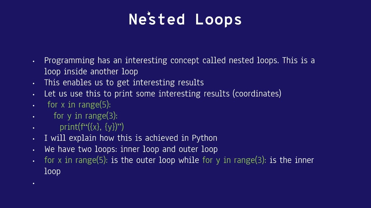 PRES10   NESTED LOOPS