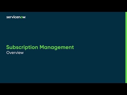 Subscription Management | Overview