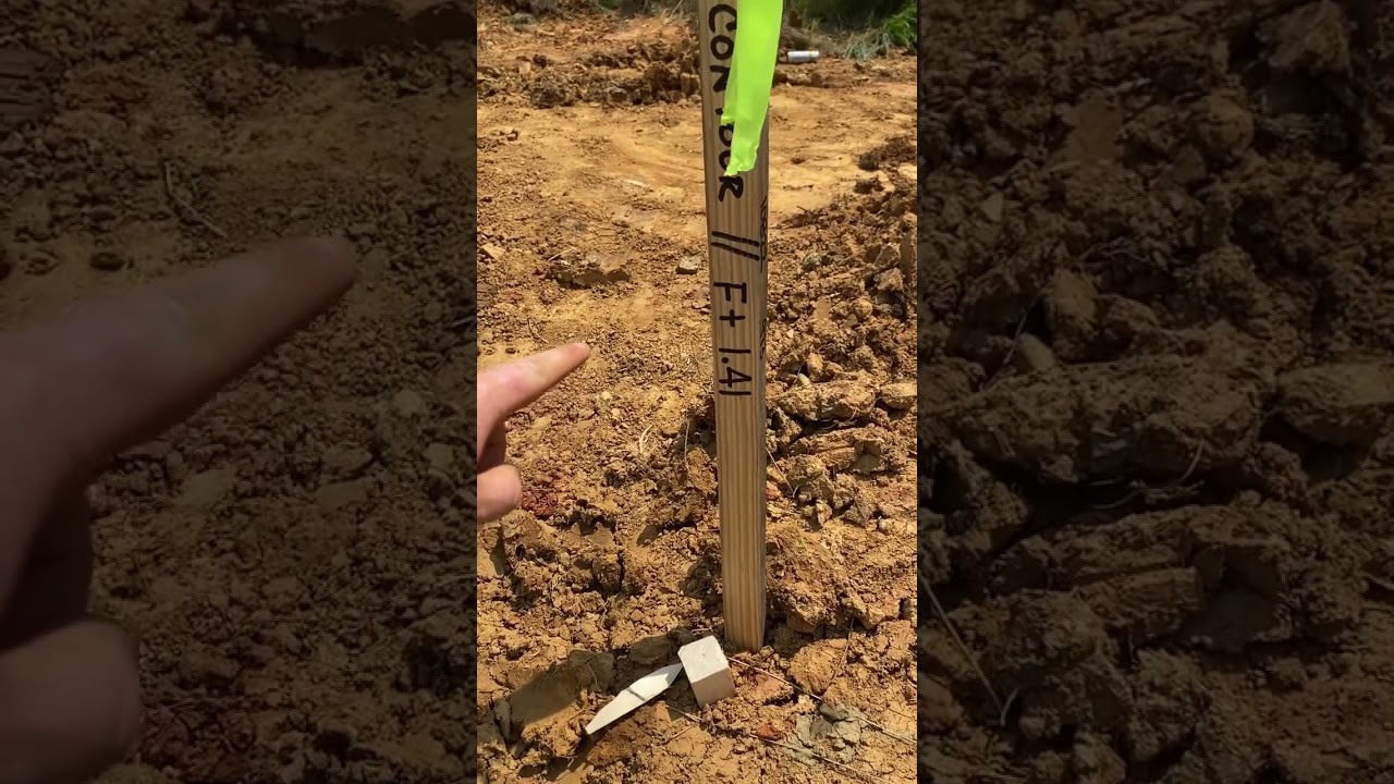 How to read a grade stake #excavator #construction #grading