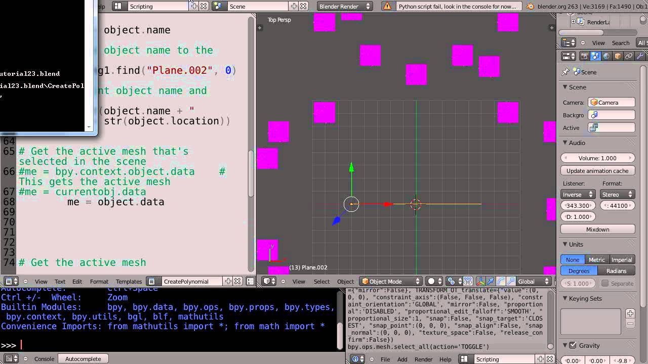 Blender Tutorial - Basic Python Programming - Part 23