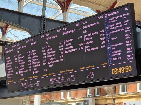 New high-definition customer information boards unveiled at Norwich station