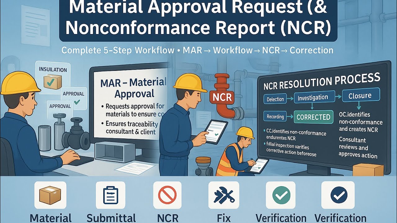 Guide to Material Approval Request (MAR) and Nonconformance Report (NCR) in Construction Projects