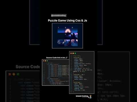 Puzzle Game using Pure CSS | Demo Coding