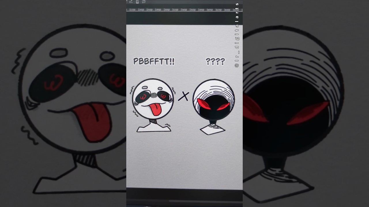 Manga Expressions: Pbbfftt!! VS ??? 😜 #digitalart #shorts #drawing #art #digitaldrawing