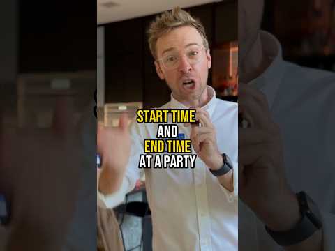 Set a START and END time for your party #eventplanning #eventplanner #party #networking #tips