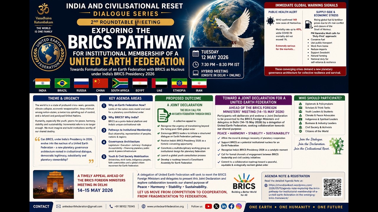 EARTH FEDERATION | BRICS as Nucleus for Civilisational Reset | Chandra Vikash | Francisco Plancarte