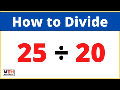 25 divided by 20 (25÷20) | Long Division
