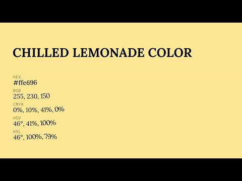 What color is Chilled Lemonade ? #ffe696 hex color - Yellow color - Warm color ffe696