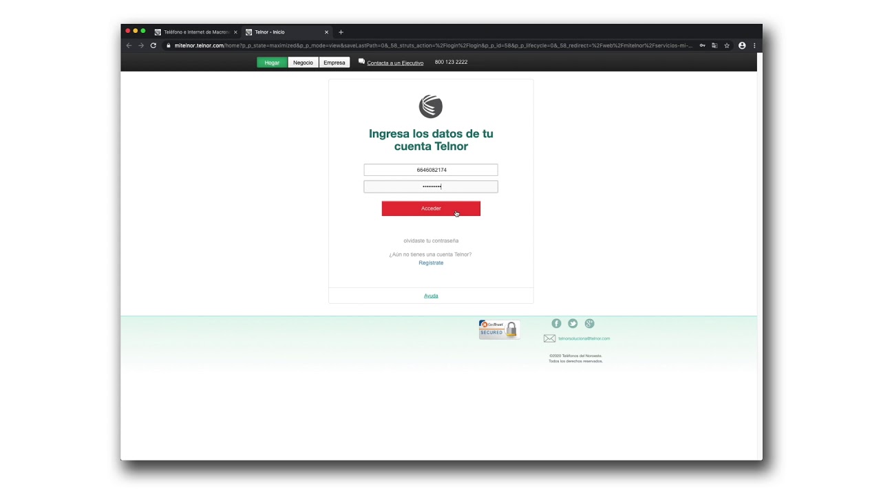 ¿Cómo consultar mi Recibo Telnor?