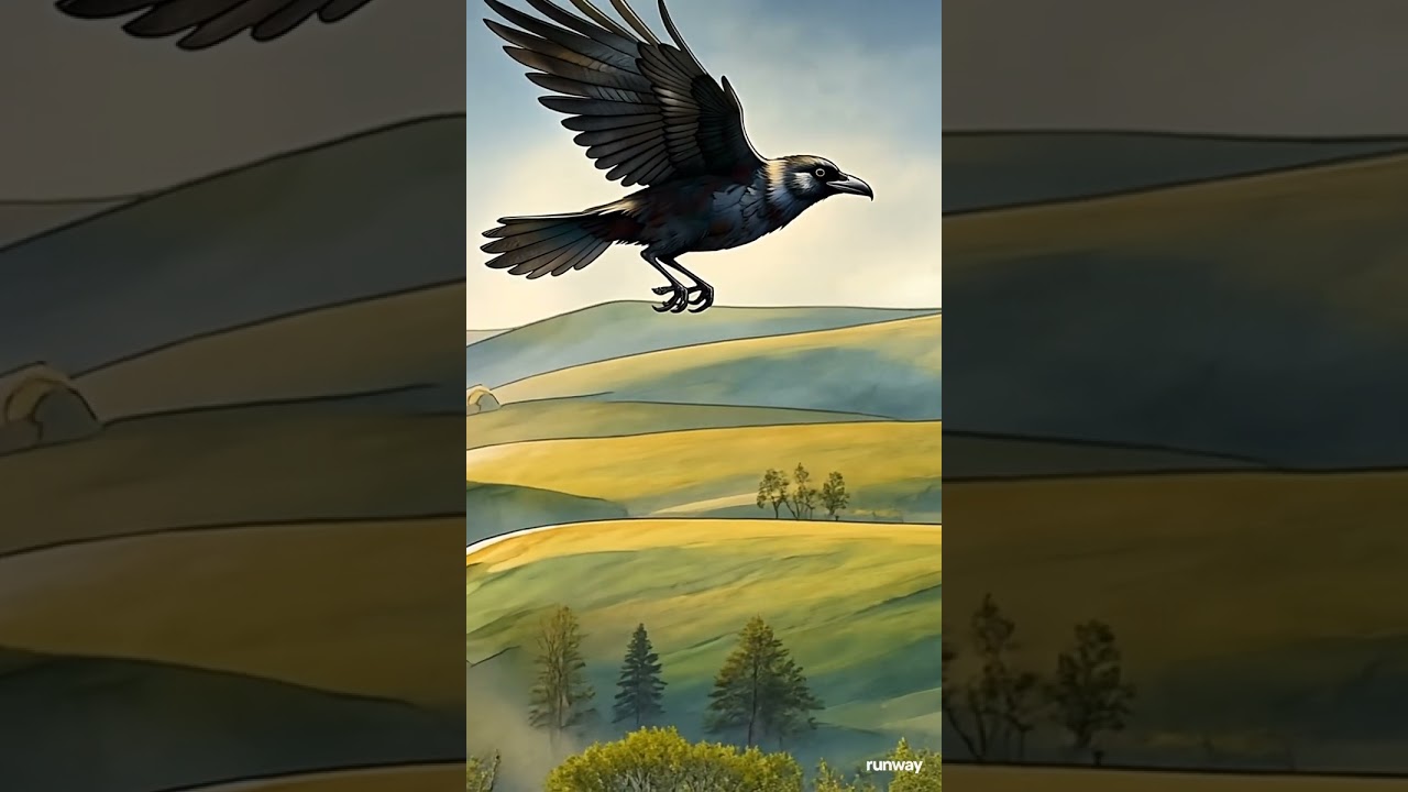 ai animated flying crow