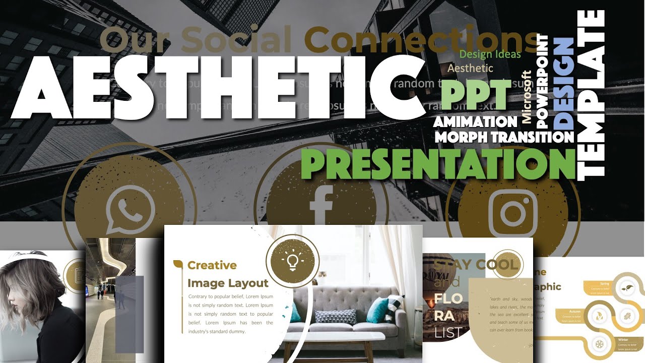 PPT Presentation aesthetic theme: Best PowerPoint Slide animation template morph transition