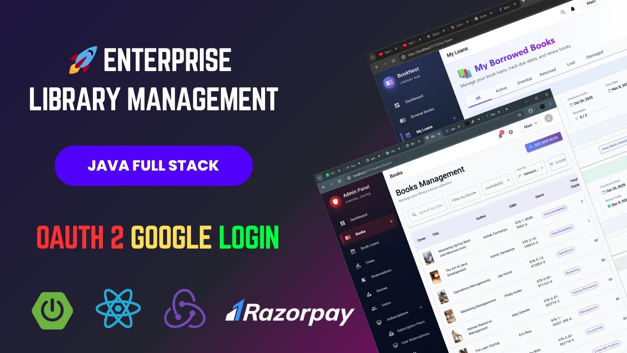 Library Management System Java Full Stack | Spring Boot, React & MySQL - 2026