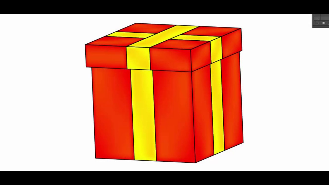 Gift box, present - Adobe Illustrator tutorial. Quick and easy way to draw vector box using 3d tool.