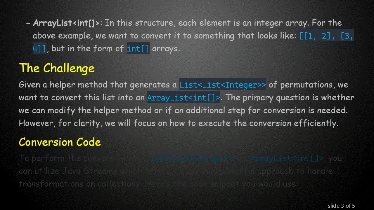 Converting List List Integer   to ArrayList int[]  in Java