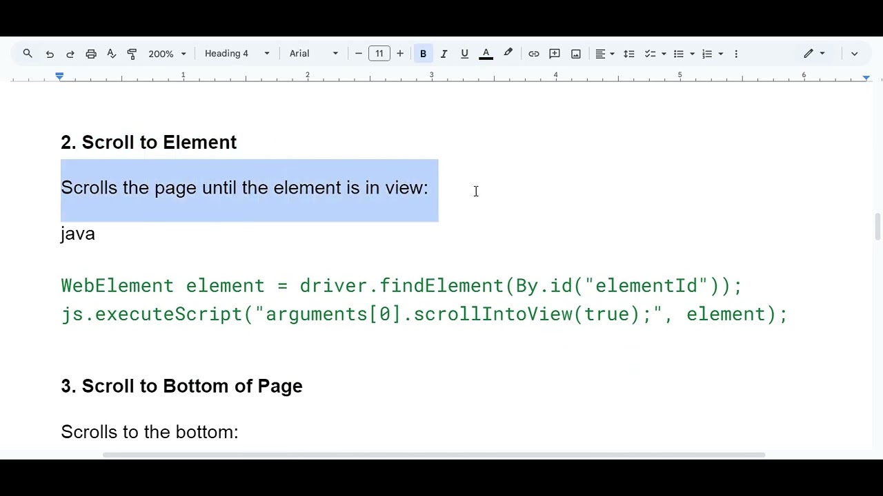 ⚡ Scrolling in Selenium Using JavaScriptExecutor (Full Guide for Real-Time Projects)