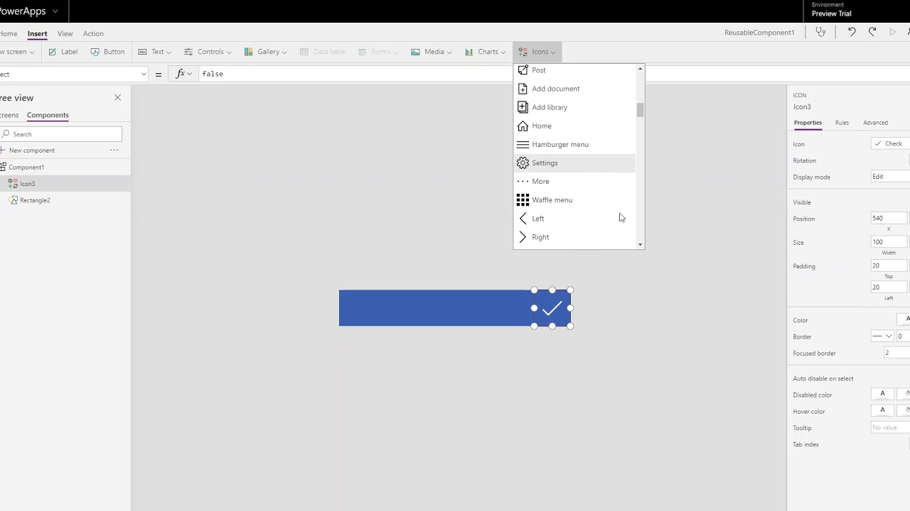 PowerApps - How to create a reusable component
