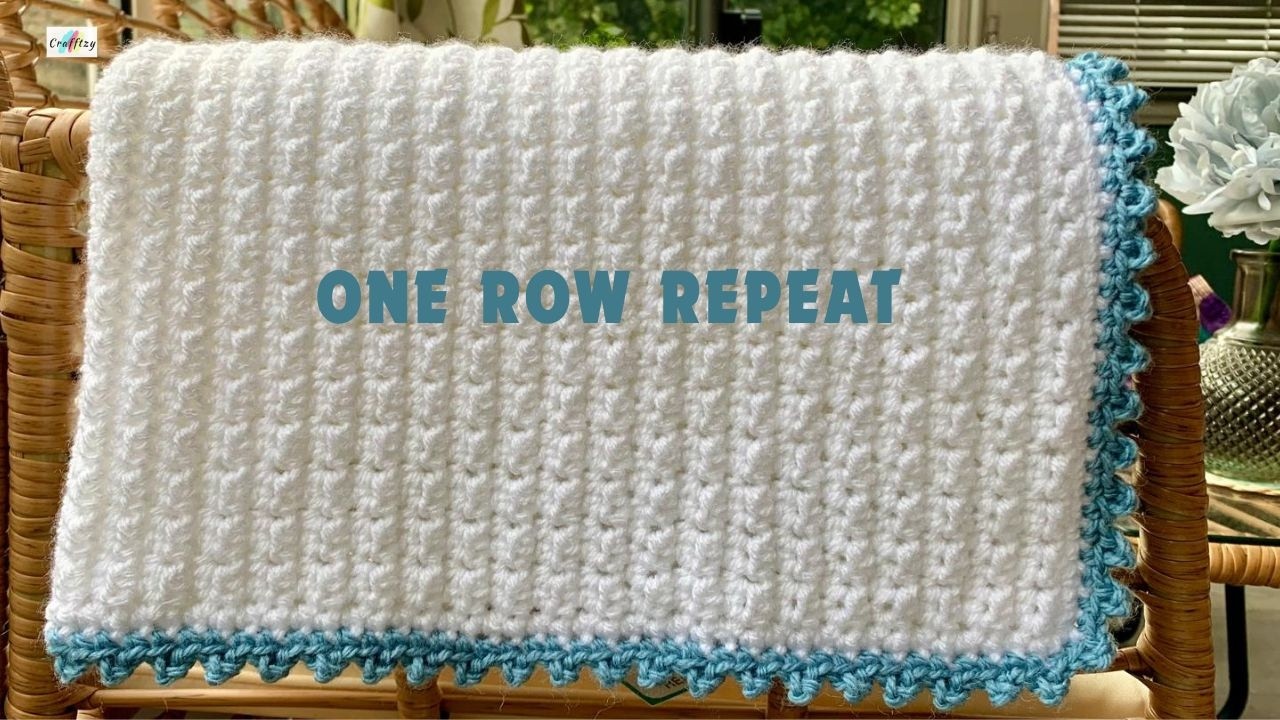 Easy One Row Repeat Crochet Blanket | Beginner Friendly