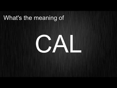 What's the meaning of "CAL", How to pronounce CAL?