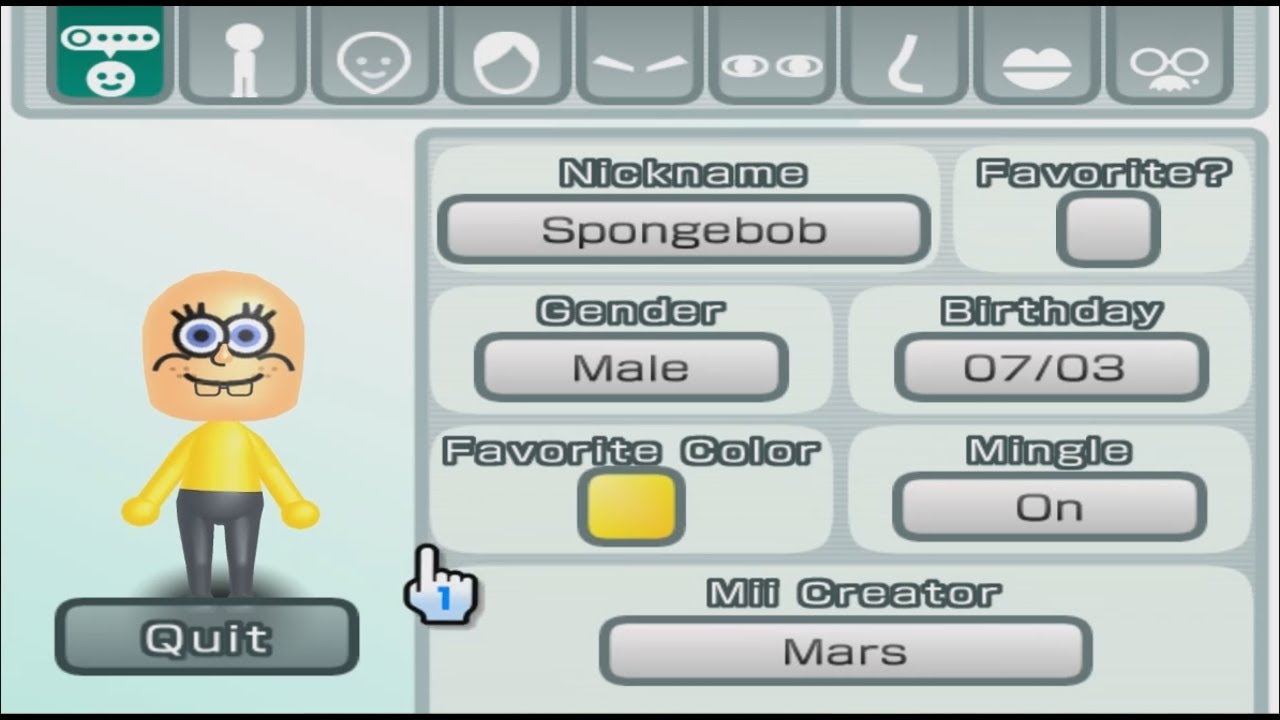 Spongebob - Spongebob Squarepants - Mii 280