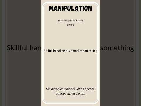 Manipulation | English Vocabulary | Flashcard | Pronunciation | Word of the Day | English Learners