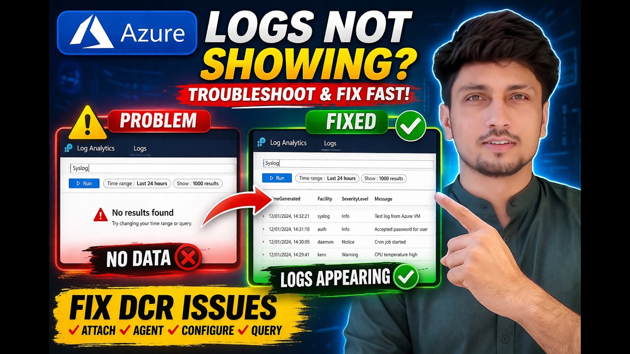 Azure Logs Not Showing in Log Analytics Workspace? Fix DCR Issues FAST (Real VM Demo)