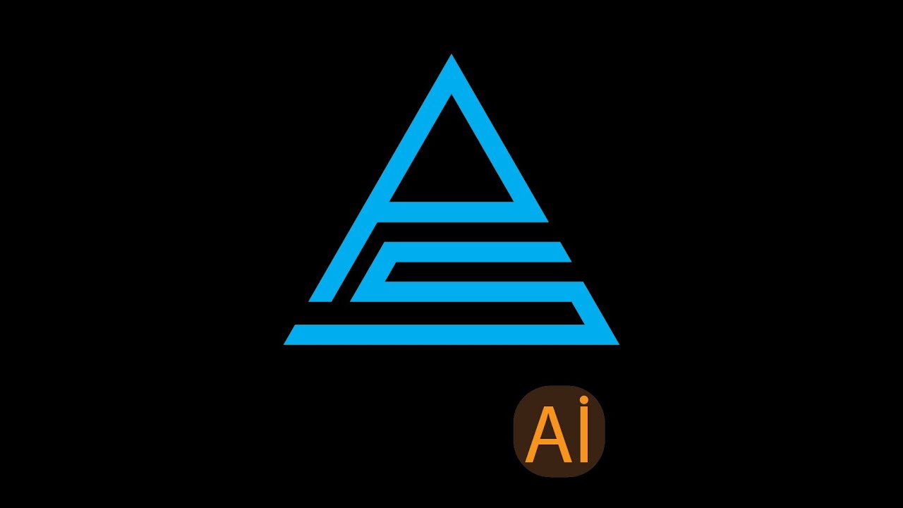How to creat a Monogram letter Logo pS  tutorial Triangle shape in adobi illustrator cc short.