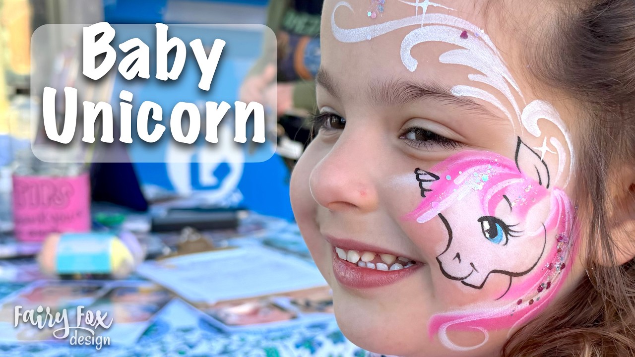 Baby UNICORN - Cute and Quick Face Paint Tutorial