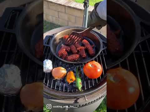 Chorizo stuffed poblano peppers