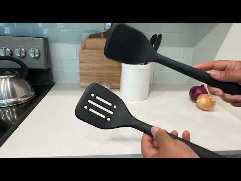 NileHome Silicone Spatula Set, High Heat Resistant BPA Free Premium Food Grade Rubber Spatulas Revie