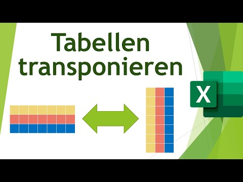 Tauschen von Zeilen und Spalten in Excel - Transponieren von Tabellen