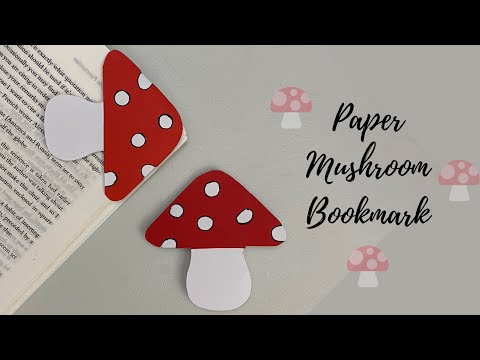DIY Paper Mushroom Corner Bookmark!!! Paper Crafts For School / Origami Bookmark / Paper Craft