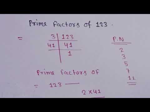 give the prime factorisation of 123 ll prime factorization class 10