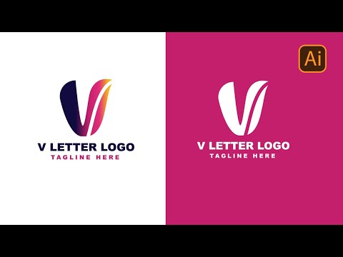 Modern V Letter Logo Design Tutorial Illustrator