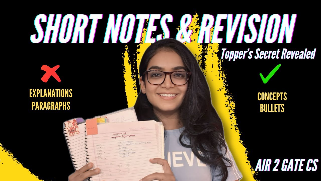 How to Make Short Notes for GATE | Revise In Minutes | Bhawna Chelani | AIR 2